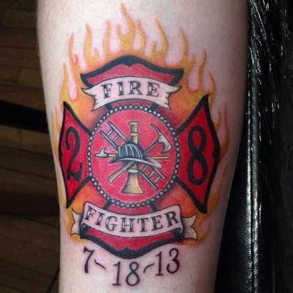 28 Best Firefighter Tattoo Designs to Show Your Love